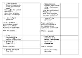 5 a day English Literature starters by lizziedc92 - Teaching Resources ...