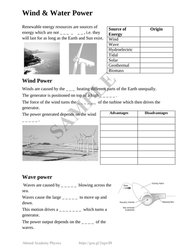 Energy Cloze Worksheets for GCSE Physics with presentations | Teaching ...