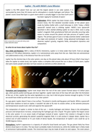 Jupiter - Fly with NASA's Juno Mission / Reading Comprehension Text ...