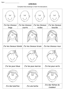 French Physical Description : Worksheet | Teaching Resources