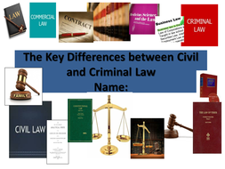 Key Differences Between Civil and Criminal Law: A Level Law Powerpoint ...