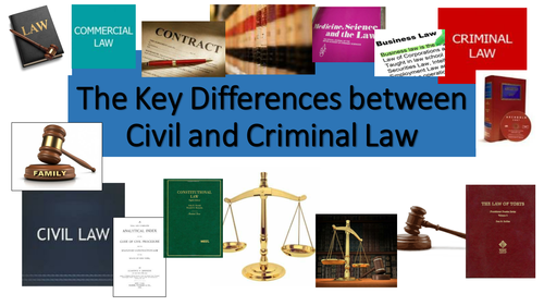 Key Differences Between Civil and Criminal Law: A Level Law Powerpoint ...