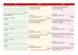 Sorting Algorithms - OCR -J276/J277 | Teaching Resources