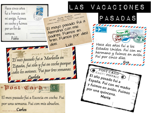 Using preterite tense of IR to describe a holiday | Teaching Resources