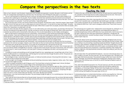 AQA English Language Paper 2 Question 4. Comparing the writer ...