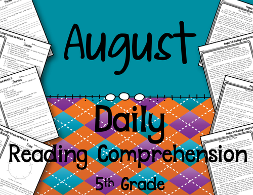 August Daily Reading Comprehension | Teaching Resources