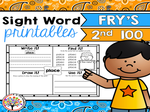 Sight Words: Fry Second 100 | Teaching Resources