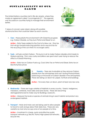 Sustainability and our Earth | Teaching Resources