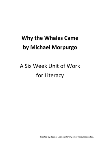 English Planning - Why the Whales Came by Michael Morpurgo | Teaching ...