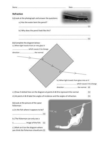KS3 Physics Lesson Resources - Light - Refraction (Lessons 4&5 ...