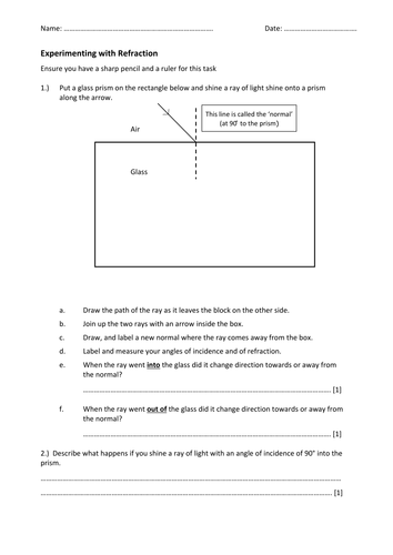 KS3 Physics Lesson Resources - Light - Refraction (Lessons 4&5 ...