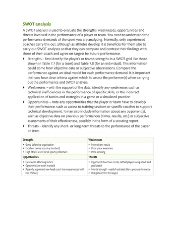 BTEC Level 3 Sport (2016) New Specification Unit 7 Learning Aim D ...