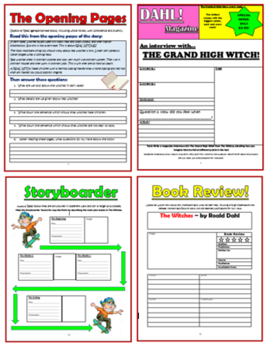 The Witches - Roald Dahl - KS2 Comprehension Activities Booklet ...