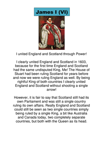 Making of the UK 6: Who did more to unite Great Britain? | Teaching ...