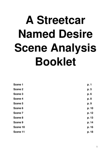 COMPLETE 'A Streetcar Named Desire' Teaching Pack (27 Resources ...