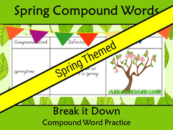 Compound Words Worksheet Spring Themed | Teaching Resources