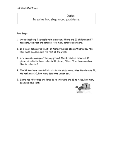 Year 2 Word problems - activities | Teaching Resources