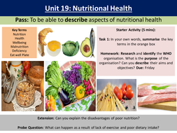Unit 19 Concepts of Nutritional Health - The Eat well plate Level 3 NQF ...