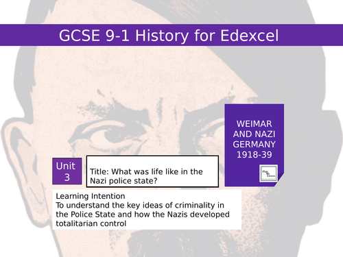 Edexcel GCSE 9-1 Weimar & Nazi Germany: L30 What was life like in the ...