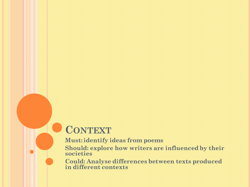 introduction to context | Teaching Resources