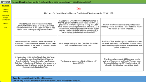 President Eisenhower's Domino Theory | Teaching Resources