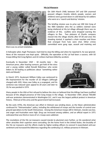 My Lai Massacre | Teaching Resources