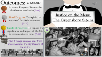 American Civil Rights: Greensboro Sit-in Movement. | Teaching Resources