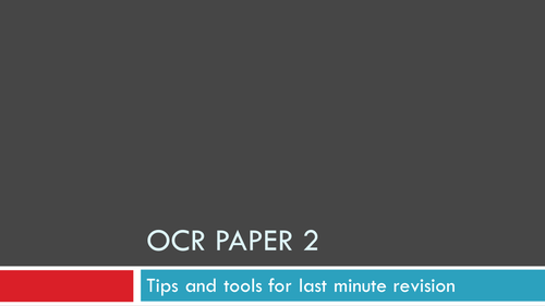 OCR English Language Paper 2 Revision of questions | Teaching Resources