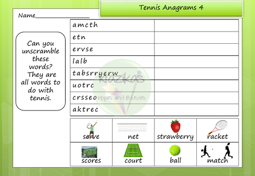 Wimbledon / Tennis Puzzle Pack | Teaching Resources