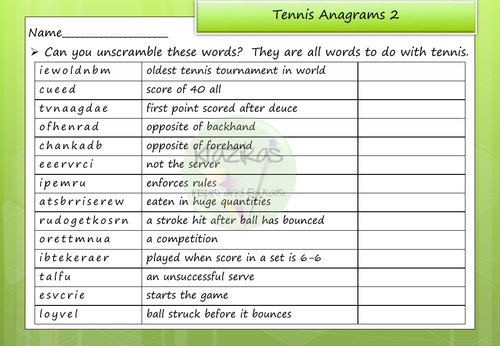 Wimbledon / Tennis Puzzle Pack | Teaching Resources