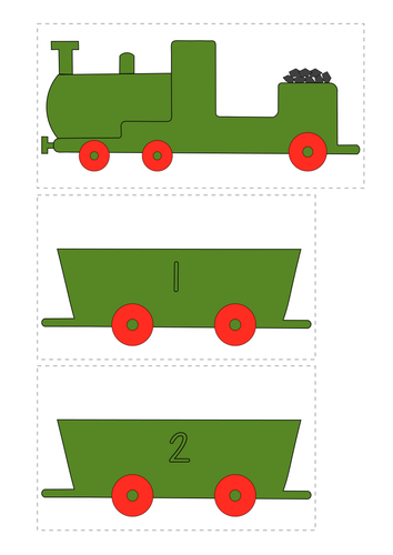 Numeracy Train; Matching numerals to amounts, Addition, subtraction ...