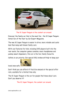 Car advert written to show persuasive techniques, a writing scaffold ...