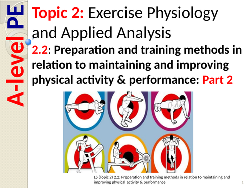 A-level PE EDEXCEL (Spec 2016) 2.2: Preparation and Training Methods P2 ...