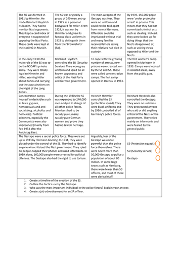 Weimar and Nazi Germany: 3.2 The police state | Teaching Resources