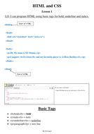 Introduction To Html Ks2 Computing Teaching Resources