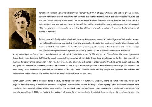 The Awakening , Kate Chopin - AQA A Level | Teaching Resources