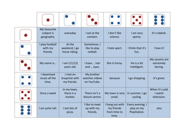 Dice revision game for Year 7 French | Teaching Resources