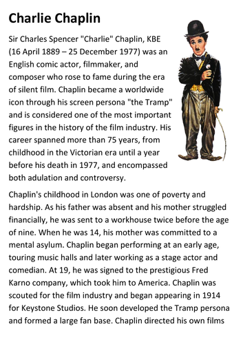 Charlie Chaplin Bundle | Teaching Resources
