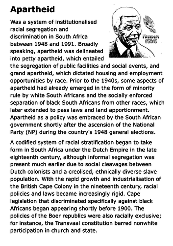 Nelson Mandela Activity Bundle | Teaching Resources