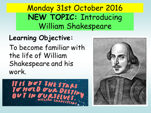 Introduction to Shakespeare Lessons | Teaching Resources