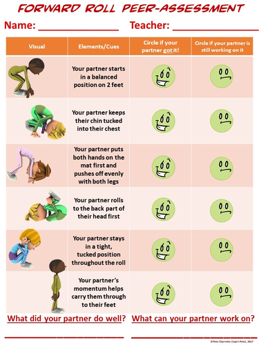 PE Assessment Series: Forward Roll- 4 Versions | Teaching Resources