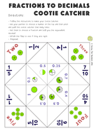 Fractions to Decimals Conversion Foldable Activity | Teaching Resources