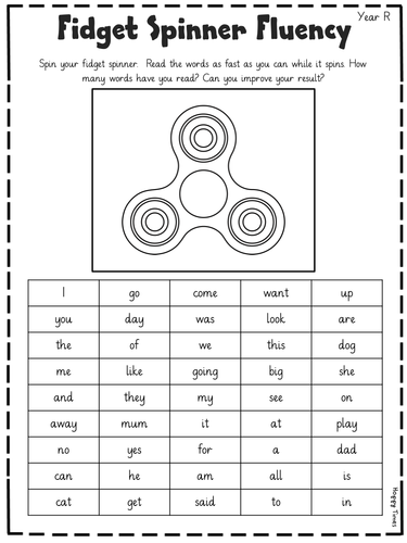Fidget Spinner Fluency (High Frequency Words) KS1 / KS2 | Teaching ...