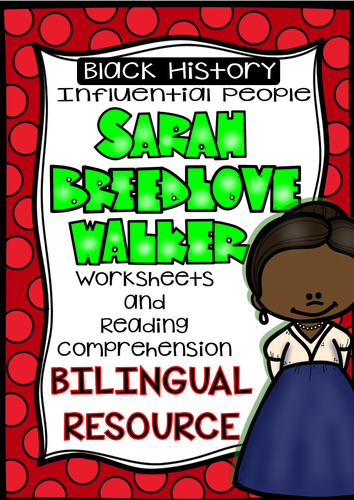 Black History - Influential People - Sarah Breedlove Walker (Bilingual ...