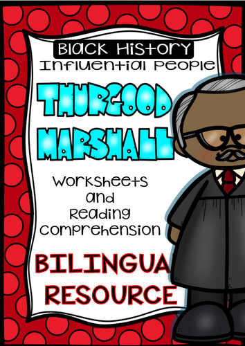Black History - Influential People - Thurgood Marshall (Bilingual Set ...