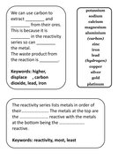 Year 7 Metals lesson 2 - Reactivity series of metals | Teaching Resources