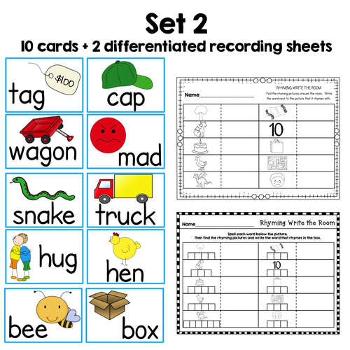 Rhyming Write the Room | Teaching Resources