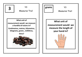 Year 3 Maths trail on measures - lower set (Publisher and PDF uploaded ...