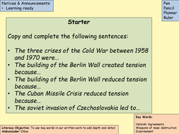 Edexcel GCSE - Cold War - Detente, Salt, Helsinki and reducing tension ...