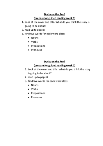 Ducks on The Run | Teaching Resources